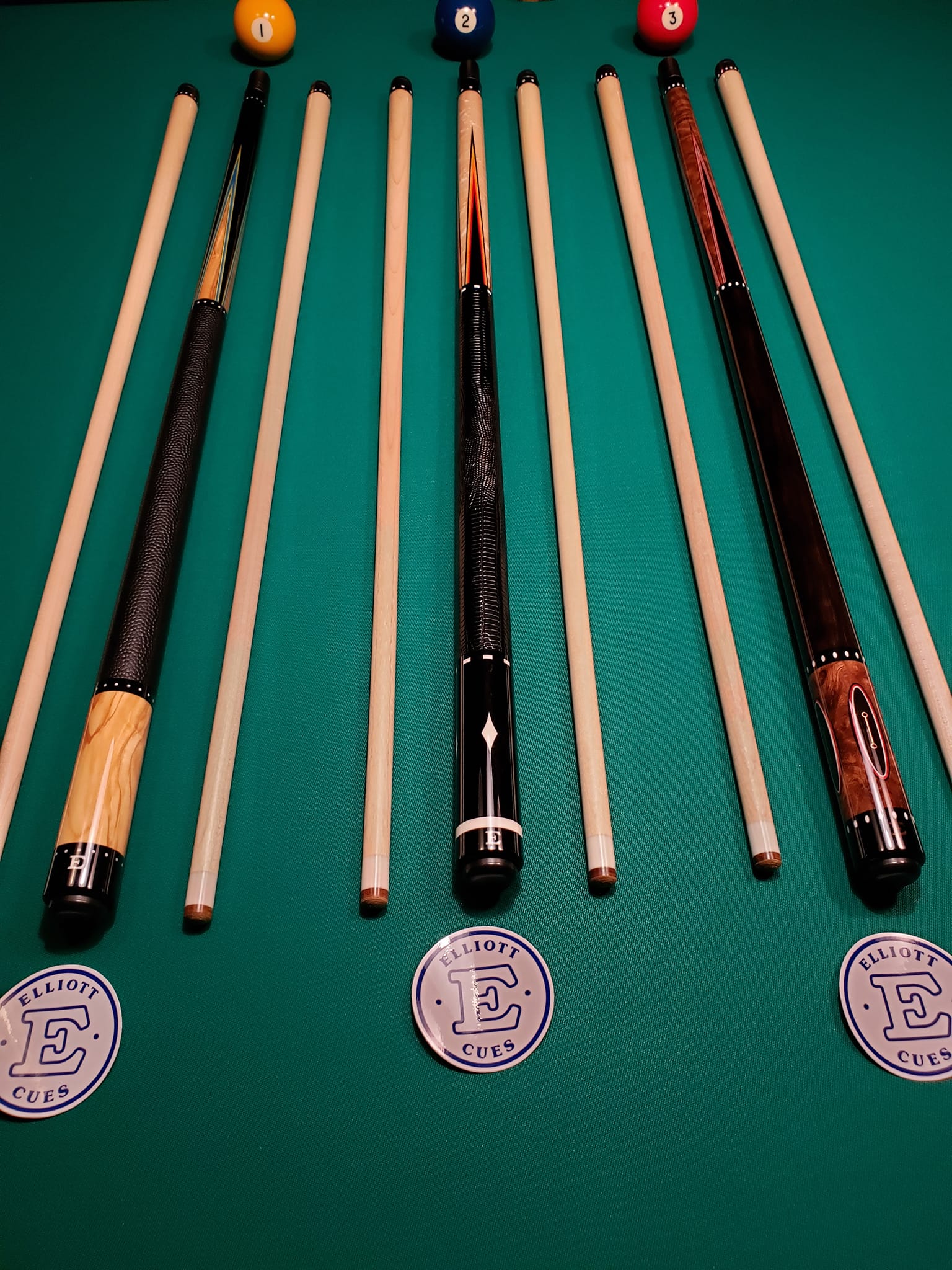 David Elliott Custom Cues – SOLD! - Crossroad Cues