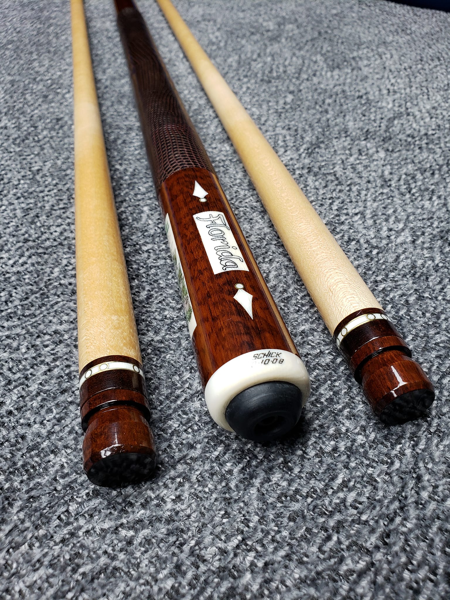Bill Schick Florida Cue – SOLD! - Crossroad Cues