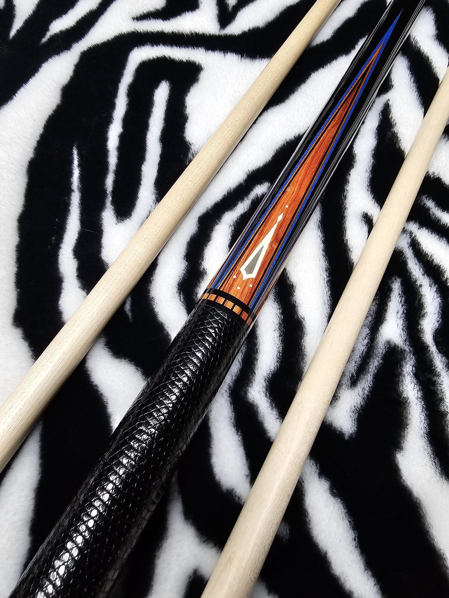 “Sly” Monster Ebony & Tulipwood – SOLD! - Crossroad Cues