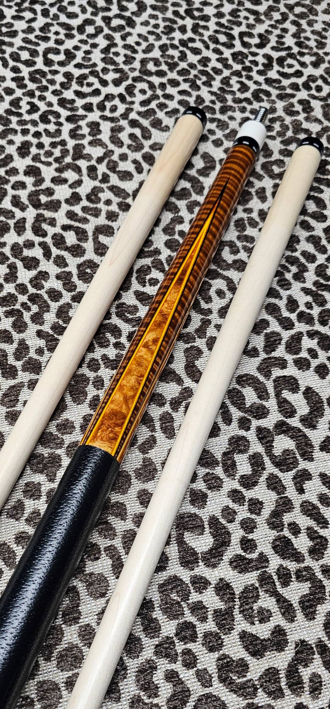 Leon “Sly” Custom Cue (#2) – SOLD! - Crossroad Cues