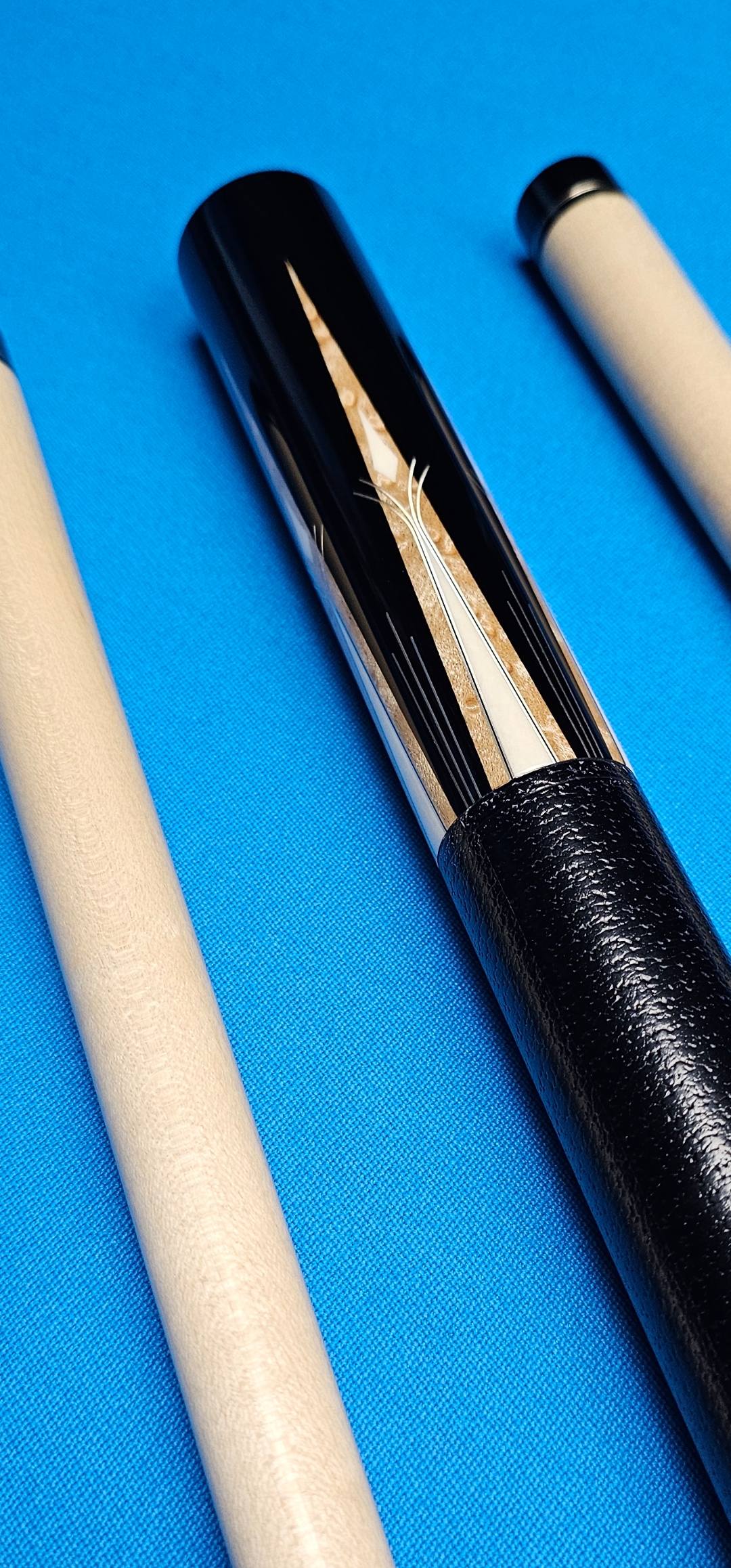 Jerry McWorter Deco Design Custom Cue – SOLD! - Crossroad Cues