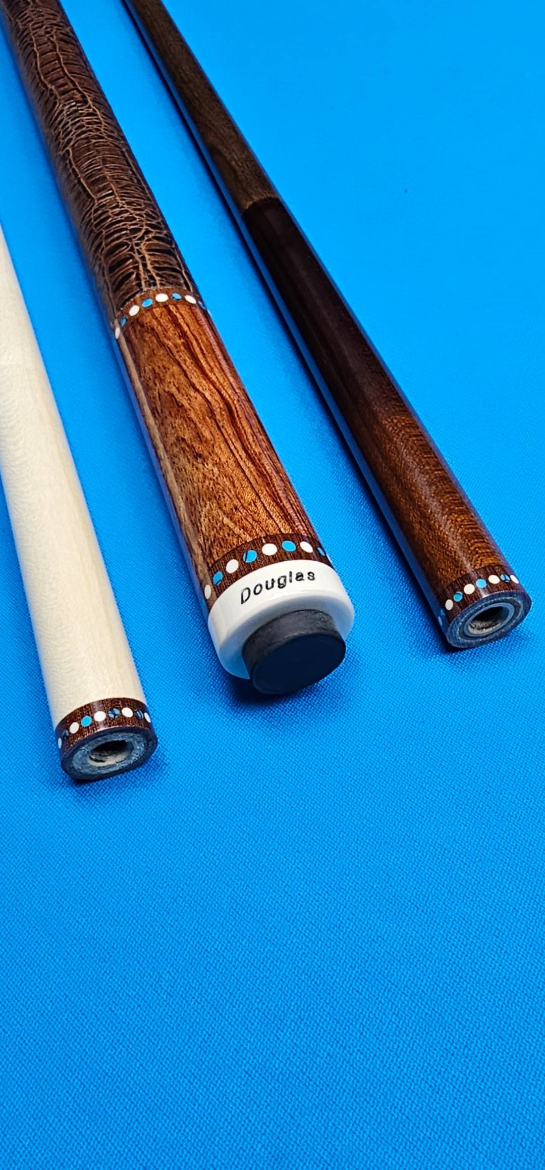 Douglas Moore Bubinga Custom Cue – SOLD! - Crossroad Cues