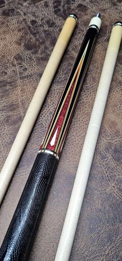Mike Bender Big Custom Cue – SOLD! - Crossroad Cues