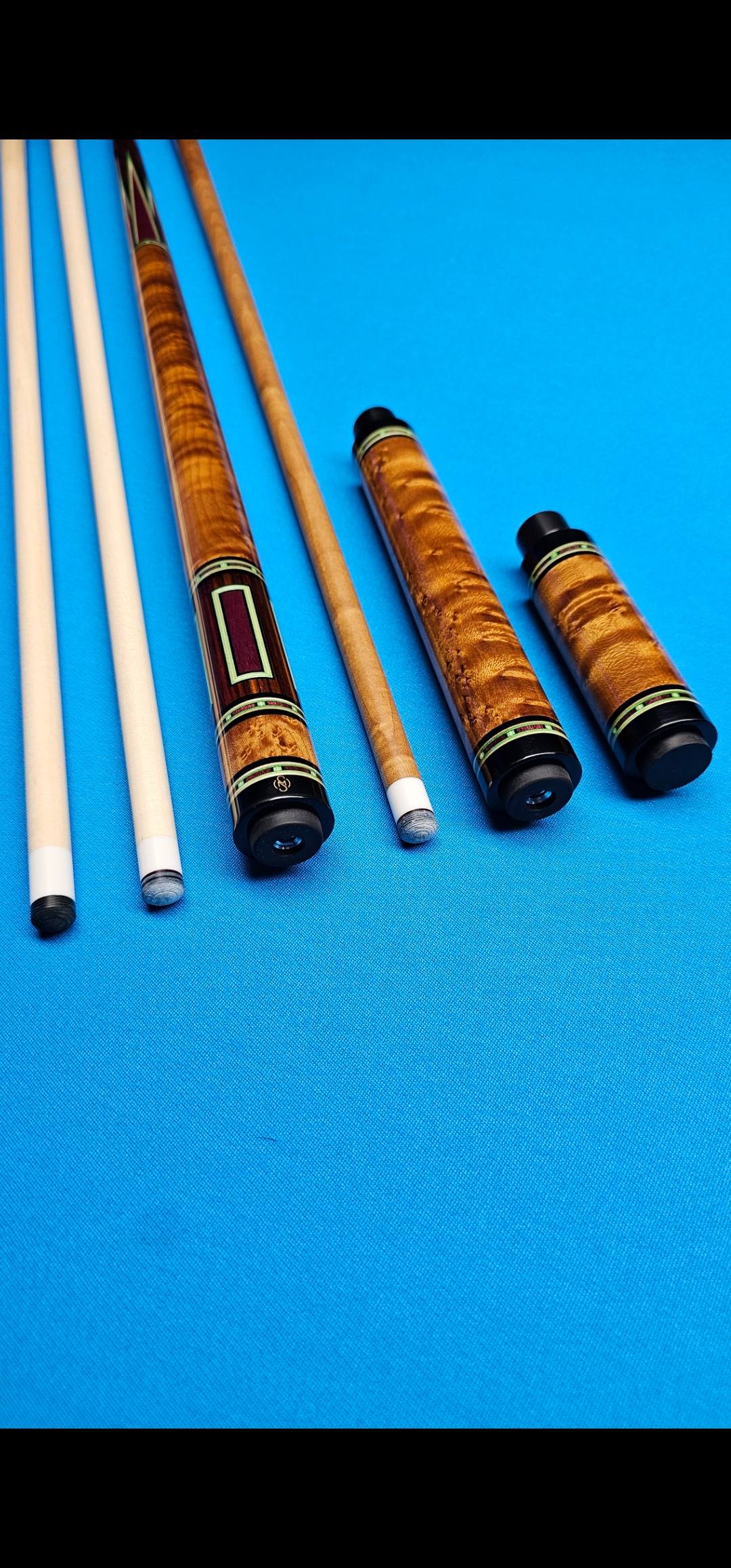 Mike Stacey 60″ Player Set-Up – SOLD! - Crossroad Cues