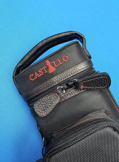 Castillo 3×5 Black Nylon Duro Case w/ Red Stitching - Crossroad Cues