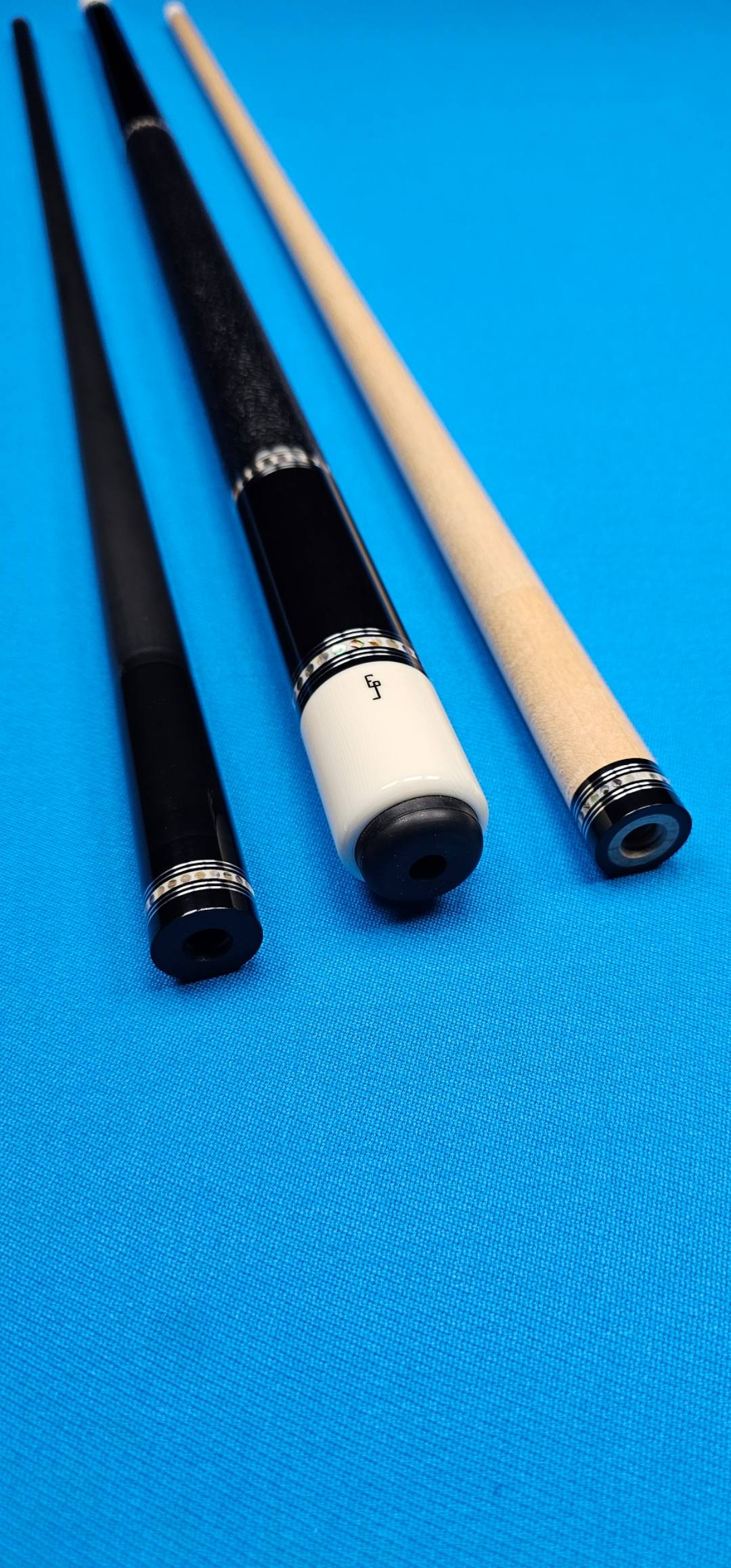 Ed Prewitt 5 Ring Ebony Cue – SOLD! - Crossroad Cues