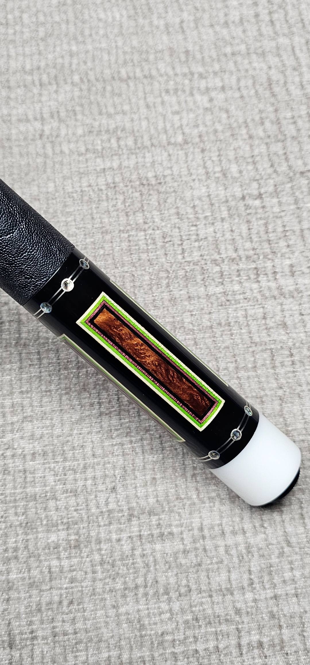 Bob Owen Rare Redwood Lace Burl & Ebony – SOLD! - Crossroad Cues
