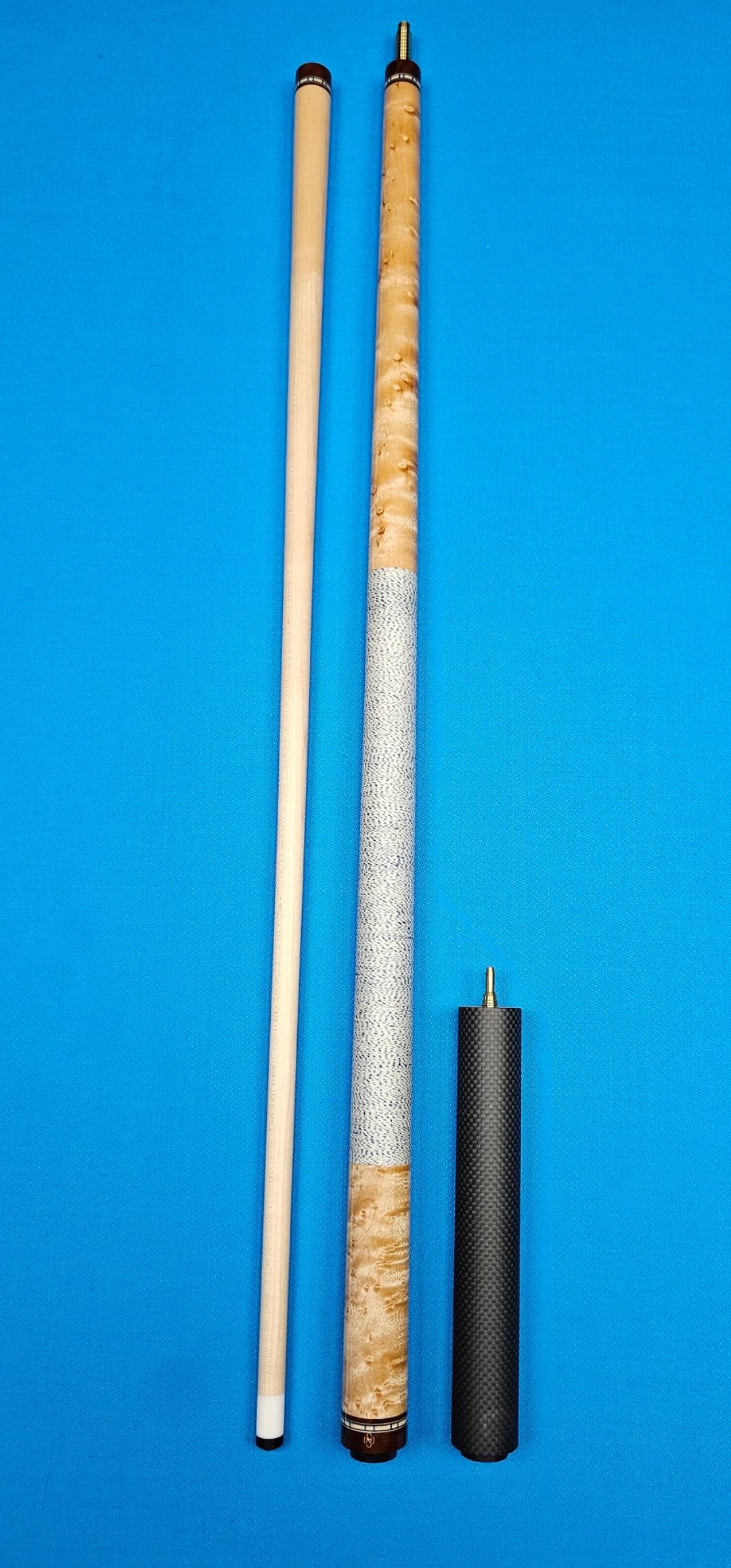 Mike Stacey New Birdseye Player’s Cue – SOLD! - Crossroad Cues